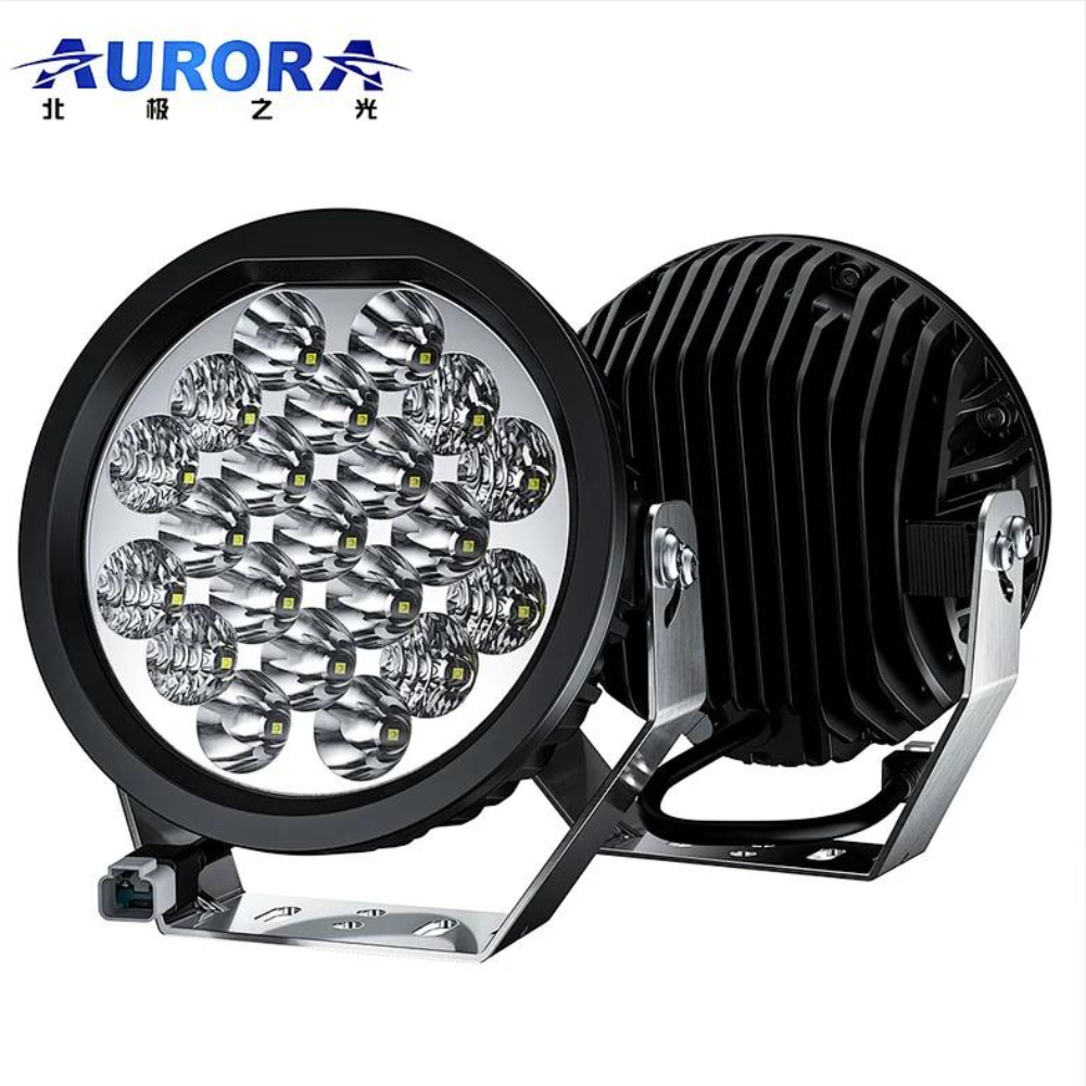 7" LED Driving Light Round 105W - AURORA | Aussie Powersports
