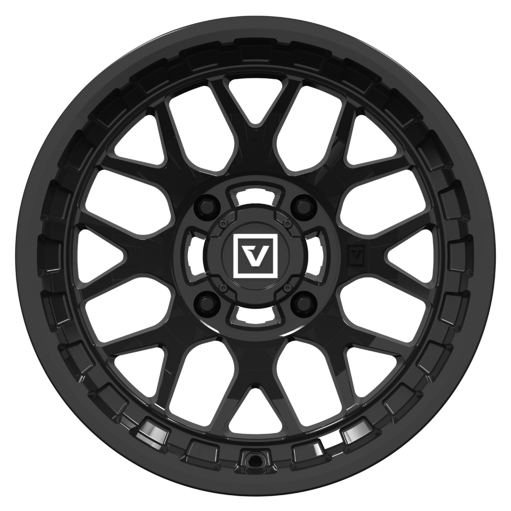 Alloy Wheel VALOR V03 4/110 14 X 7 Gloss Black | Aussie Powersports