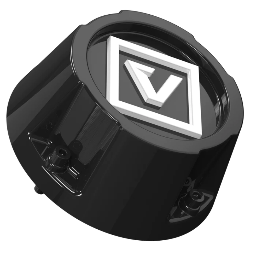VALOR Replacement Centre Cap - TALL - Gloss Black - White Logo | Aussie Powersports