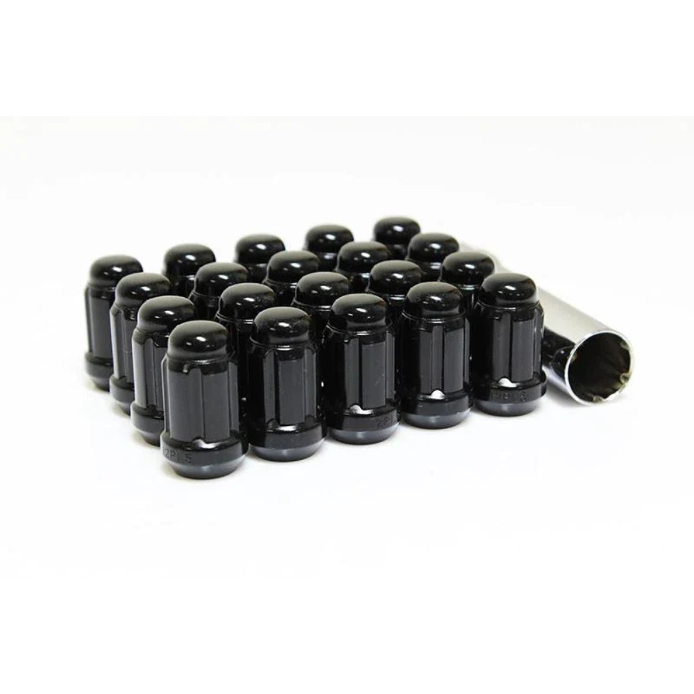 VALOR (5 LUG) 12 X 1.25 Wheel Nut Kit - BLACK - 20 Nuts / 4 Valve Stems ...